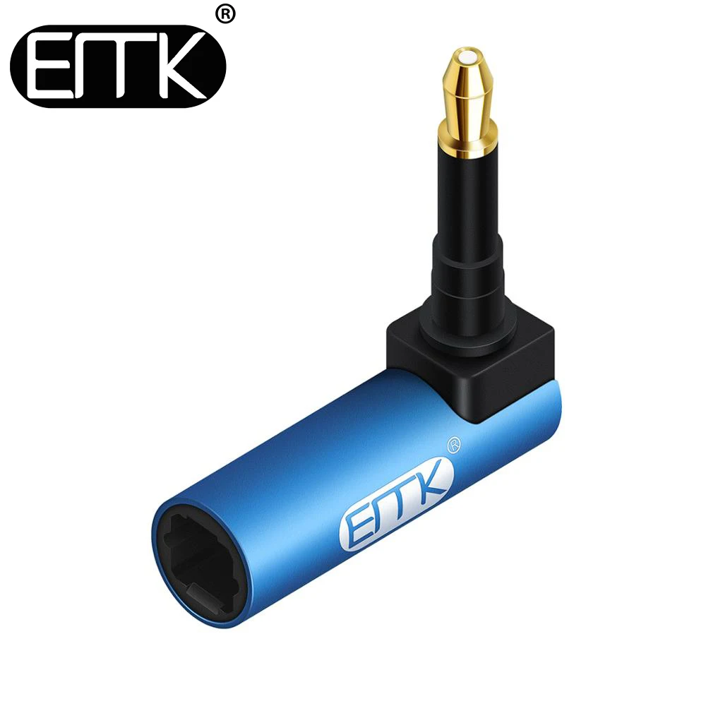 EMK Toslink to Mini Toslink Adapter M/F 3.5 mm 90 Degree Right Angle ...