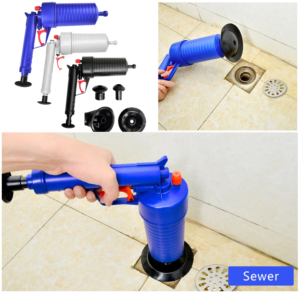 Air Pump Pressure Pipe Plunger Drain Cleaner Sewer Sinks Basin Pipeline ...