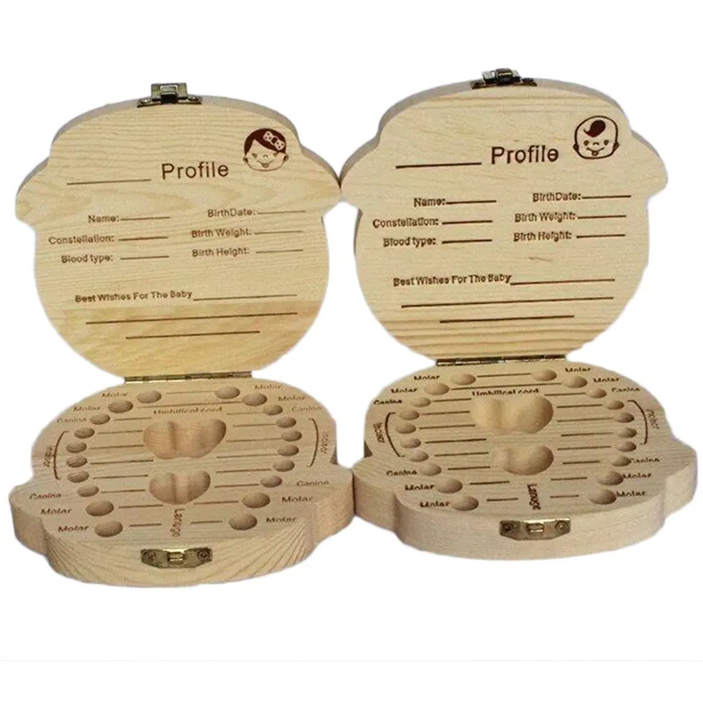 Wooden Baby Kids Tooth Storage Box - NZshopsmart