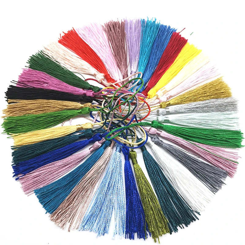 32pcs/pack Mixed Color 7cm Hanging Rope Silk Tassels Fringe Sewing Bang ...