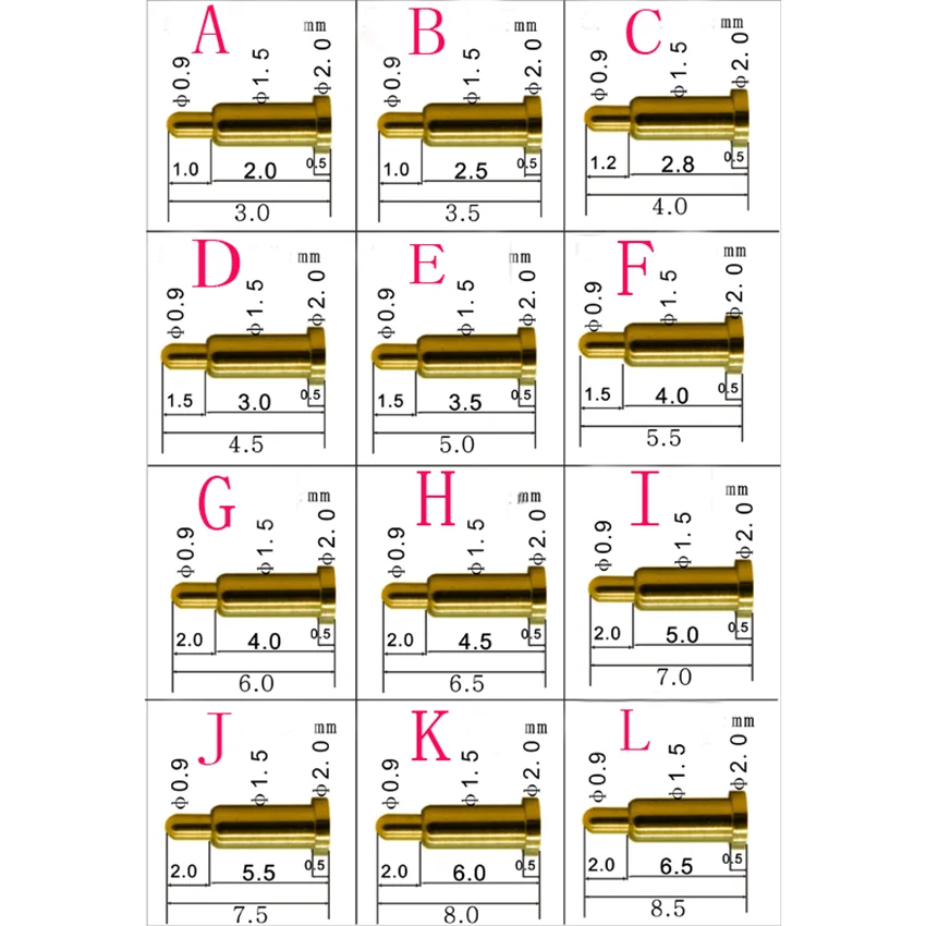 1PCS High Current Spring Loaded Pogo Pin Male Female Connector Power ...