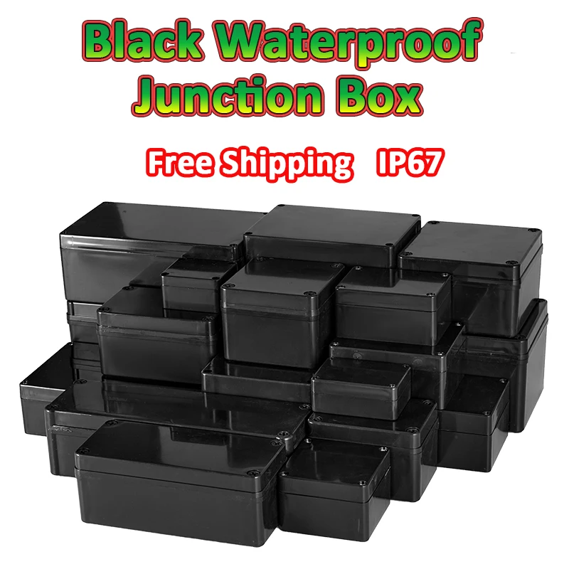 Waterproof-Black-Plastic-Enclosure-Box-Electronic-Ip67-Project ...