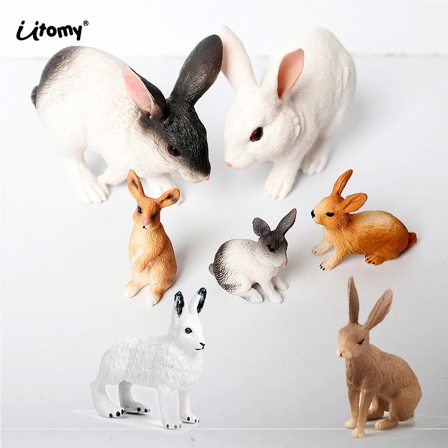Simulation-Farm-Animal-Rabbit-Model-Figure-Rabbit-Family-playset ...