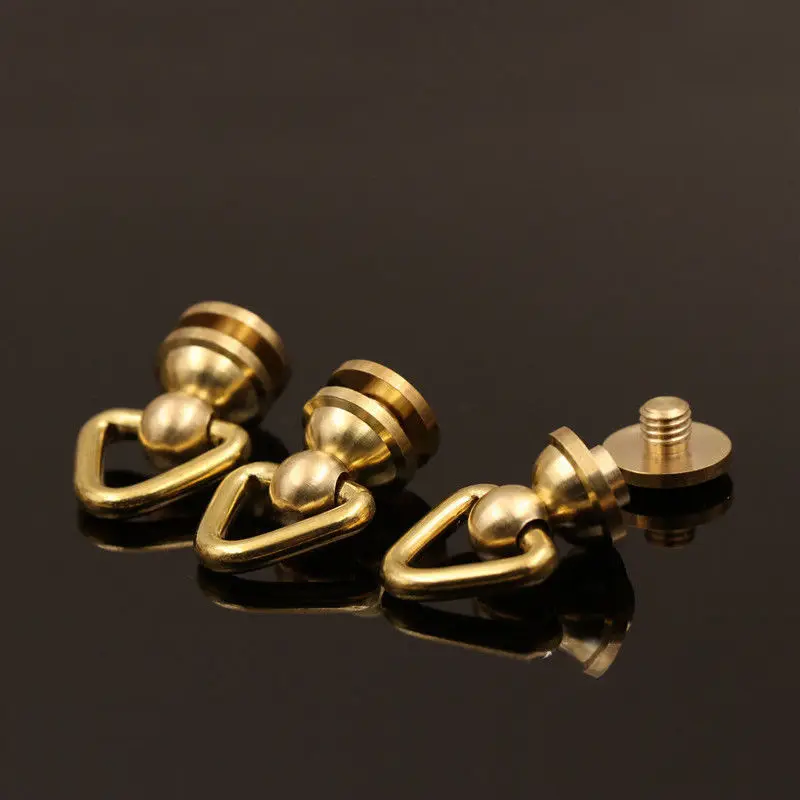 RIVET,Triangle ring--Clous à tête ronde en laiton, 10 pièces, rivets ...