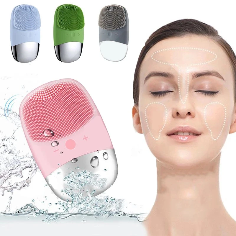 Usb Electric Facial Cleansing Brush Skin Massager Silicone Sonic ...