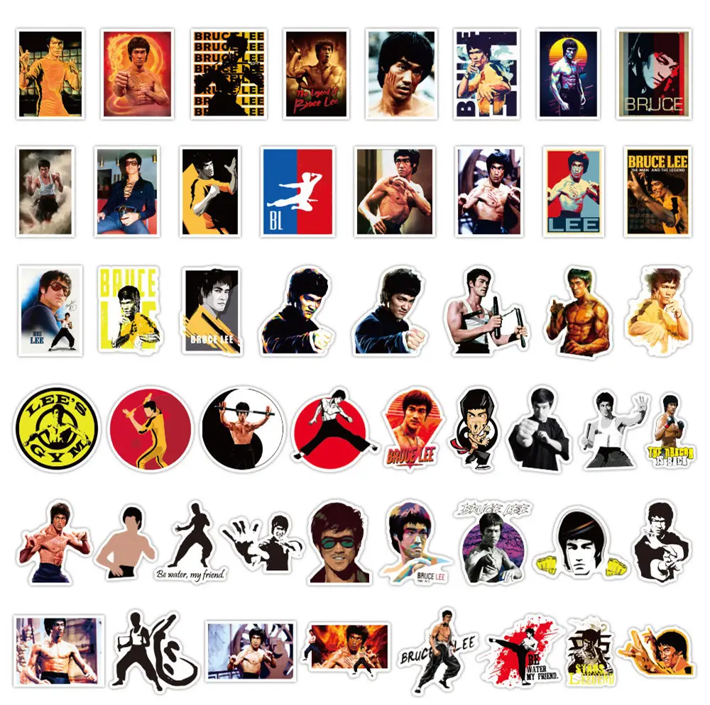 Best 50Pcs Bruce Lee Graffiti Scrapbook Sticker for Laptop Motorcycle ...