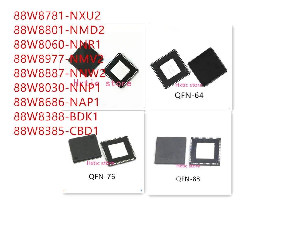 10PCS 88W8781 NXU2 88W8801 NMD2 88W8060 NNR1 88W8977 NMV2 88W8887 NMV2 ...