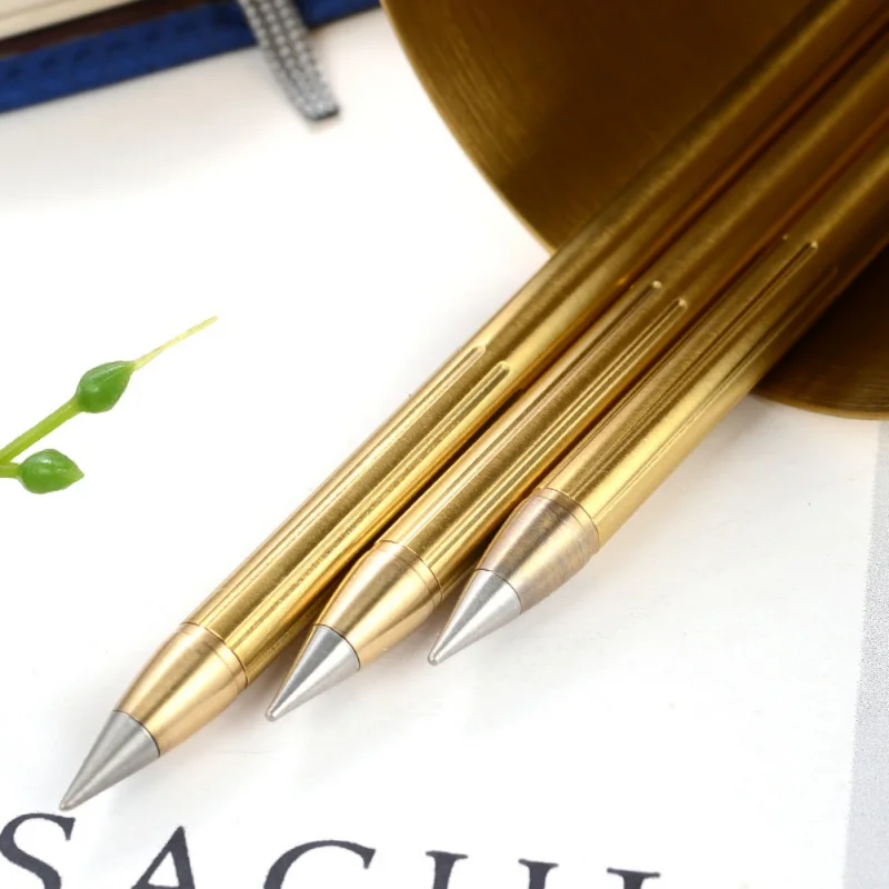 New-Retro-Brass-Inkless-Pen-Pure-Brass-Metal-No-ink-Pen-Copper-Gift-Pen ...