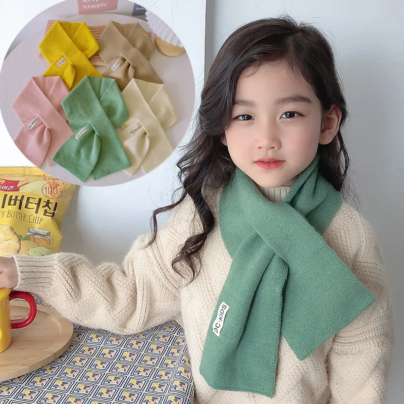 Bufanda de anillo de estilo coreano para niños y niñas, bufanda cálida ...