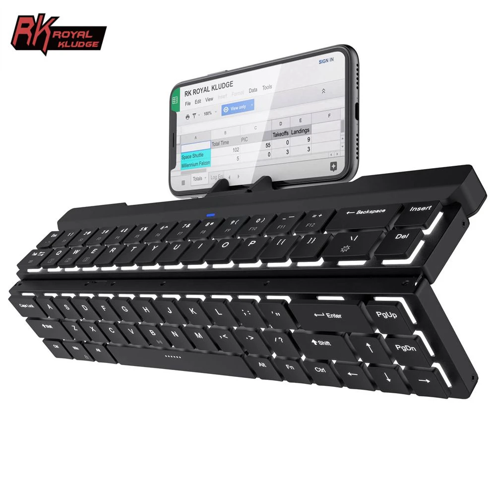 Rk925 Royal Kludge Foldable Mini Mechanical Keyboard Blutooth Wireless ...