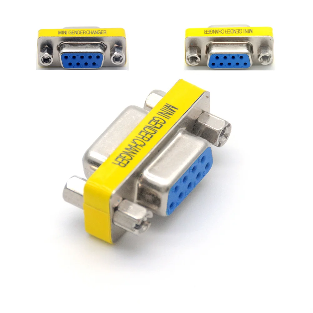 Couleur DB15 Femelle à Femelle Connecteur VGA mâle-femelle vers mâle-femelle RS232, adaptateur ...