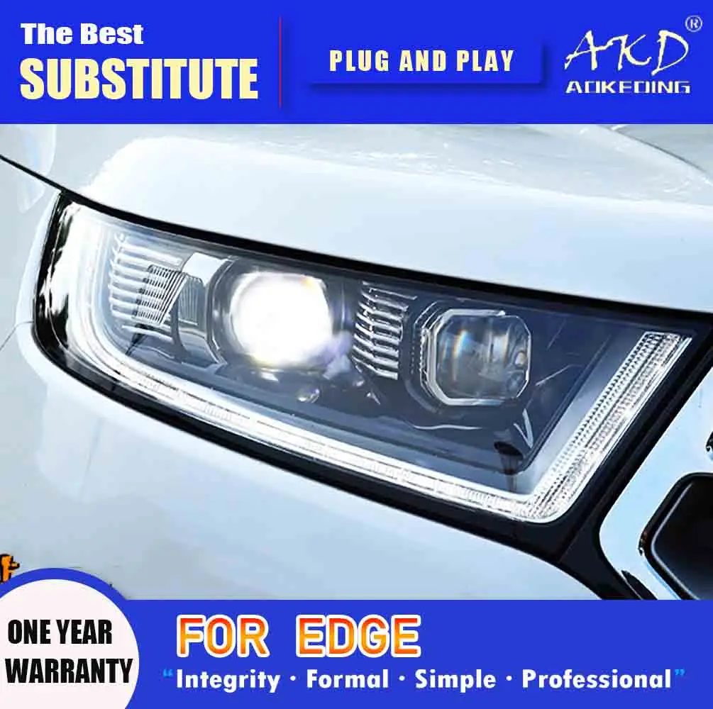 AKD-Head-Lamp-for-Ford-Edge-LED-Headlight-2012-2014-Headlights-Edge-DRL ...
