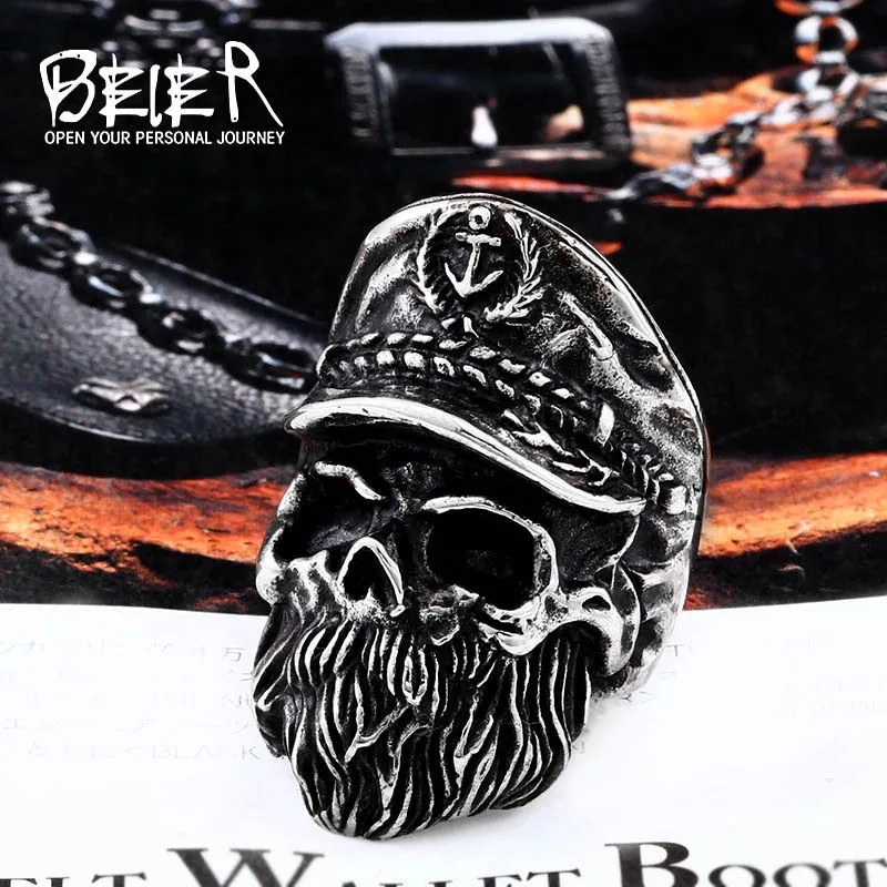 Beier-new-store-316L-Stainless-Steel-ring-Retro-Viking-Anchor-Men-s ...