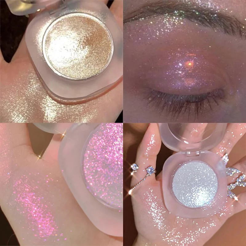 4 Colors Highlighter Makeup Facial Bronzers Eyeshadow Palette Face ...