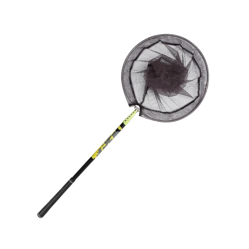 2-1M-Nylon-Collapsible-Catch-Fishing-Net-Foldable-Carbon-Long-Handle ...