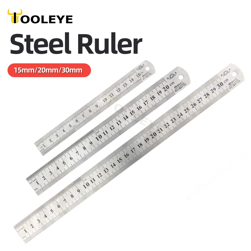 1pcs Straightedge Double Side Scale Metal Ruler High Quality Stainless ...