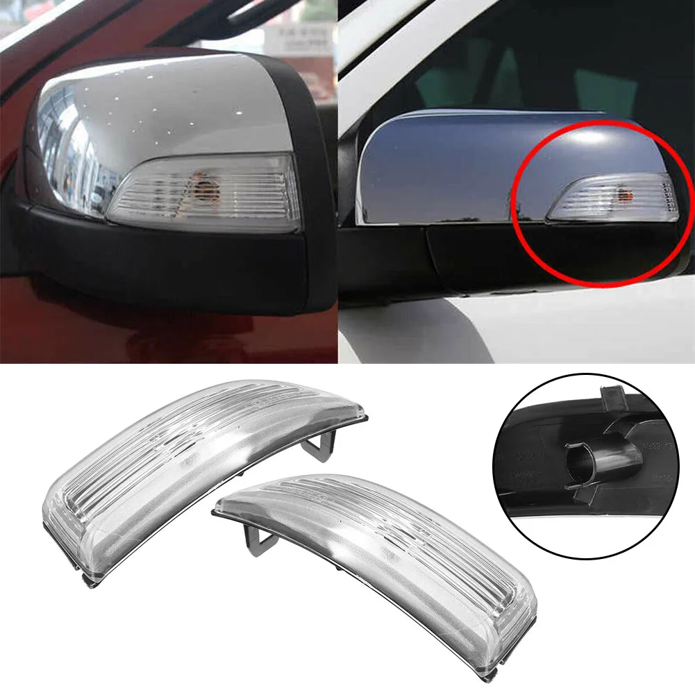 1Pair-Rearview-Mirror-Turn-Signal-Shell-Case-Wing-Mirror-Indicator-Lens ...