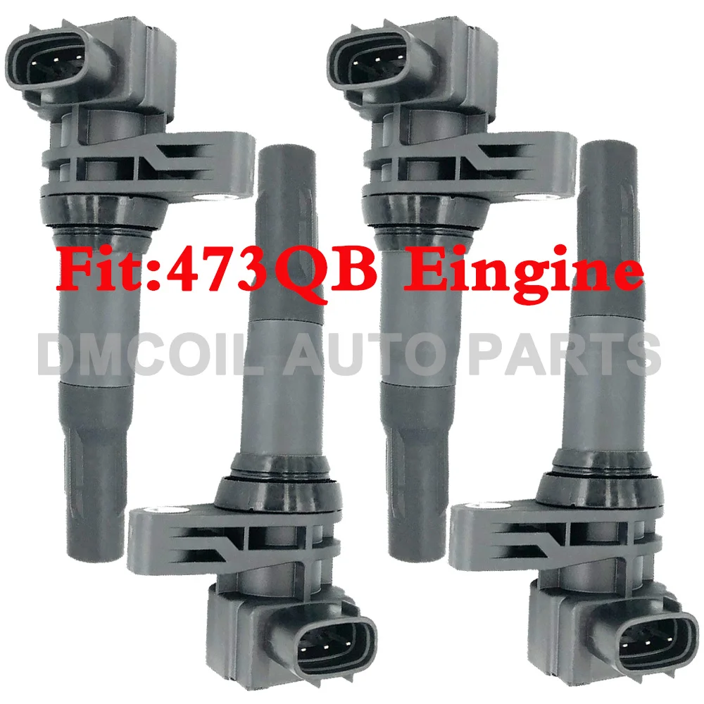 4 PCS ORIGINAL QUALITY IGNITION COIL FOR BYD F3 F3R L3 G3 473QB ENGINE ...