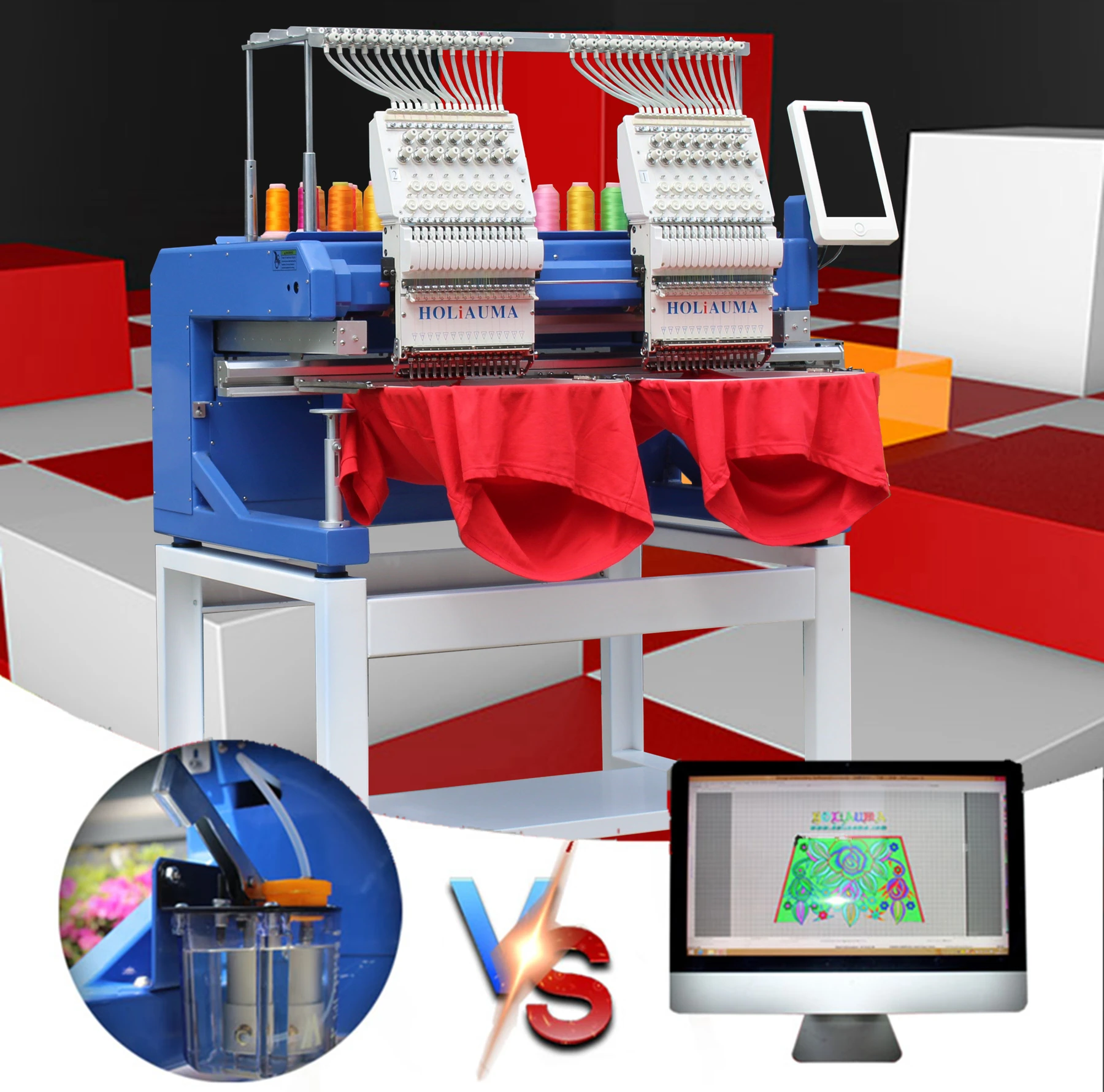 3 Year warranty high speed computer embroidery machine multi function 2 ...