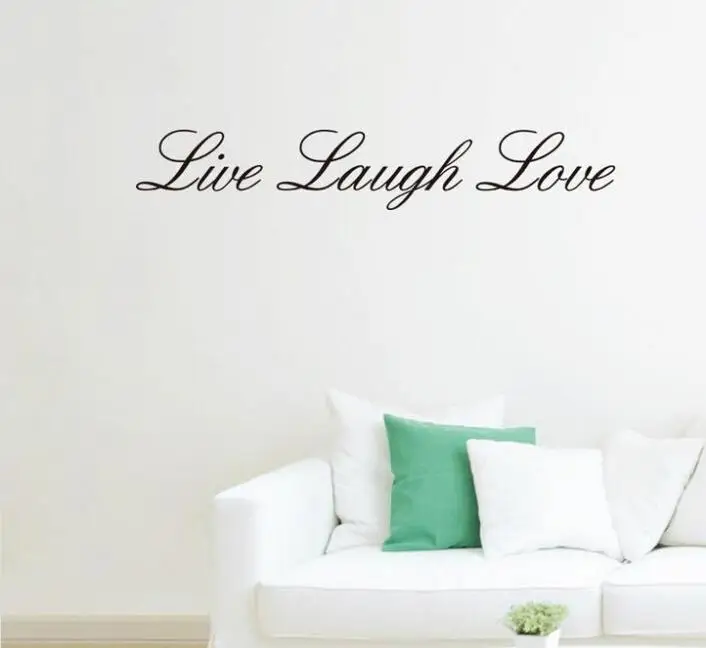 live laugh love quote wall stickers home decorations diy removable ...