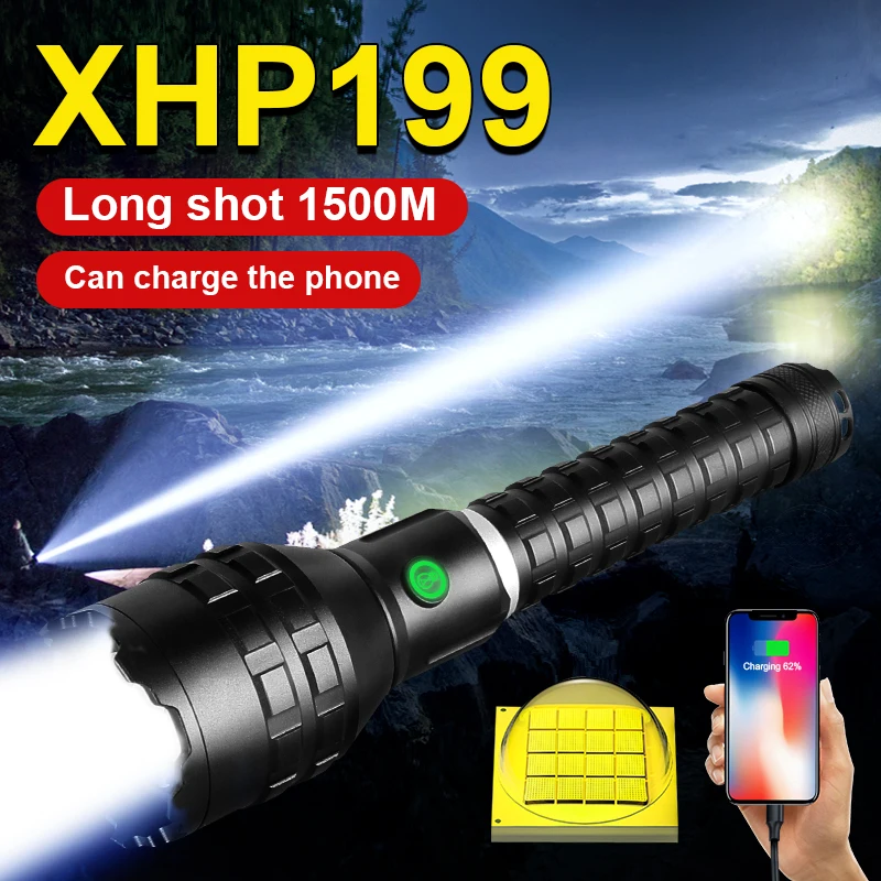 2021 New Xhp199 16 Core Most Powerful Led Flashlight 18650 Zoom Torch ...