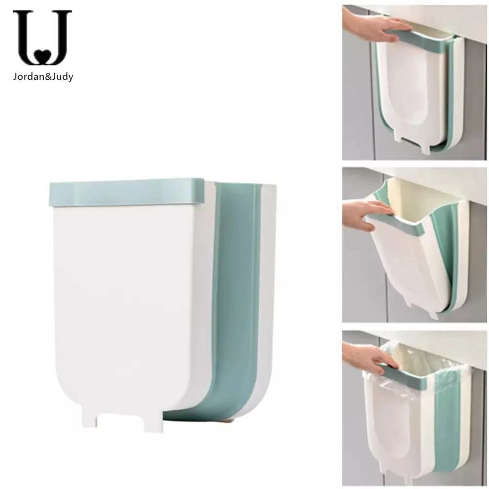 Jordan&Judy Wall Mounted Folding Waste Bin Kitchen Cabinet Door Hanging ...
