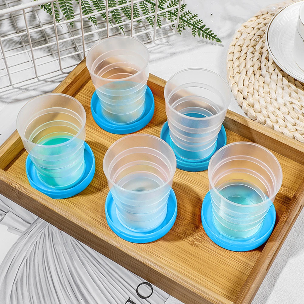 100ml Portable Silicone Retractable Folding Water Bottle Outdoor ...