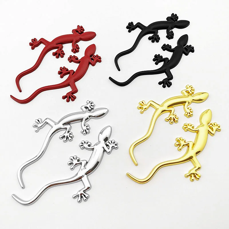 Car Styling Car Body Trunk Gecko Decorative Metal Alloy Sticker Car ...