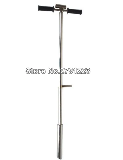 토양 샘플러 프로브 40 인치 스테인레스 스틸 관형 T 핸들 스타일 골프 필드 샘플링 잔디 유지 보수 도구종자감염기