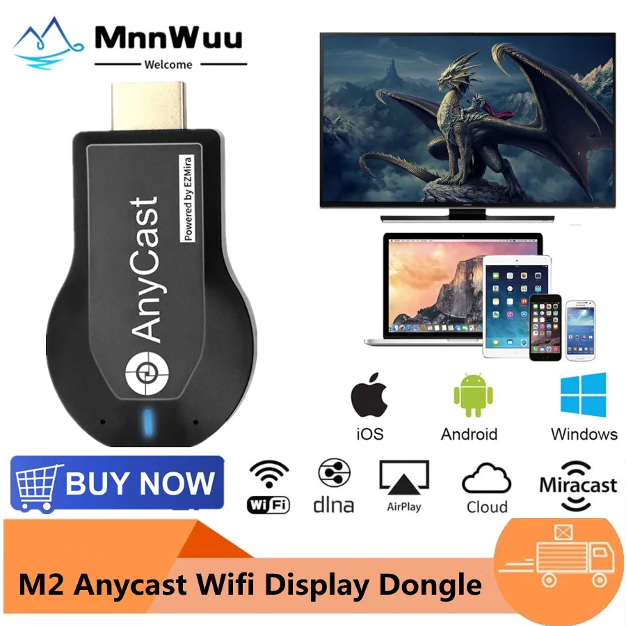 M2 plus tv vara wi fi display receptor anycast dlna miracast airplay espelho tela hdmi ...