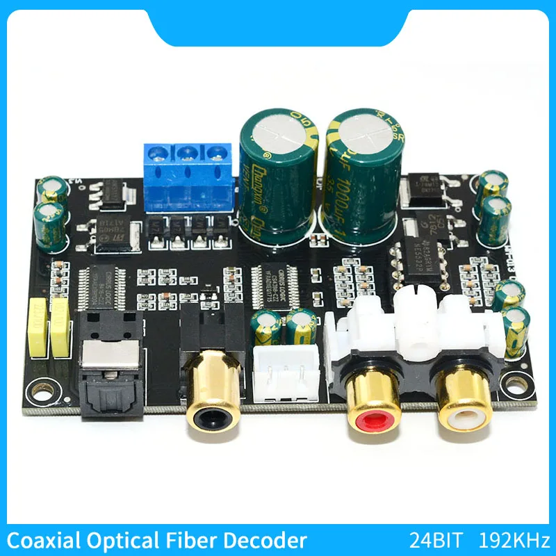 Coaxial Optical Fiber Decoder CS8416 CS4398 24BIT192KHz Audio Sound DAC ...