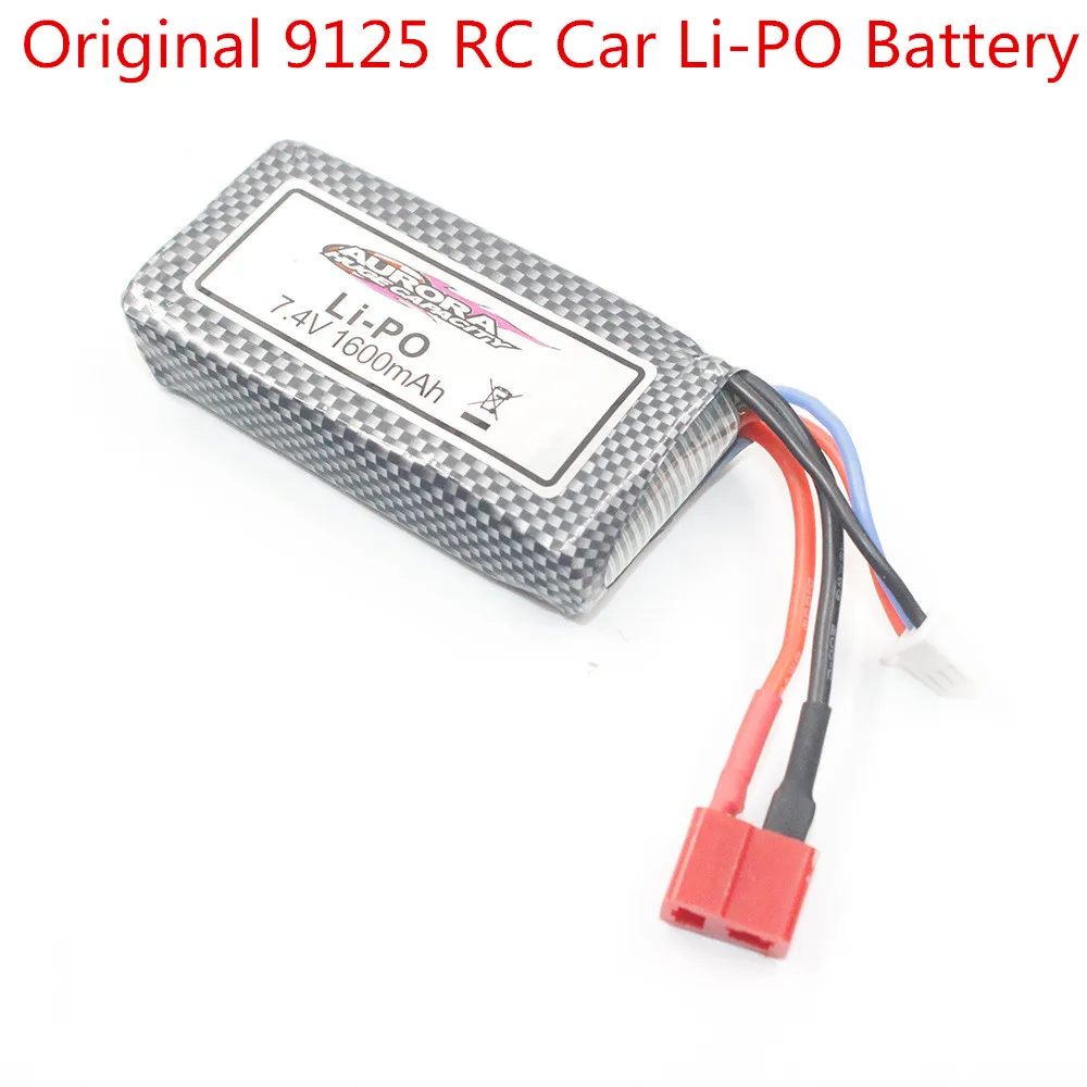 오리지널 9125 RC 자동차 리튬 포 배터리 7.4v 1600mAh 배터리, 9125 RC 레이싱 카 고속 빅 피트 자동차 ...