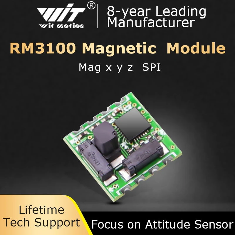 Witmotion Jy-rm3100 Serial 3-axis Electronic Compass, Military-grade Geomagnetic Sensor Module ...