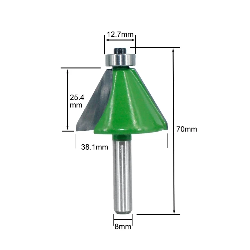 1pc 8mm Shank Chamfer Router Bit 30 Degree Bevel Edging Milling Cutter ...
