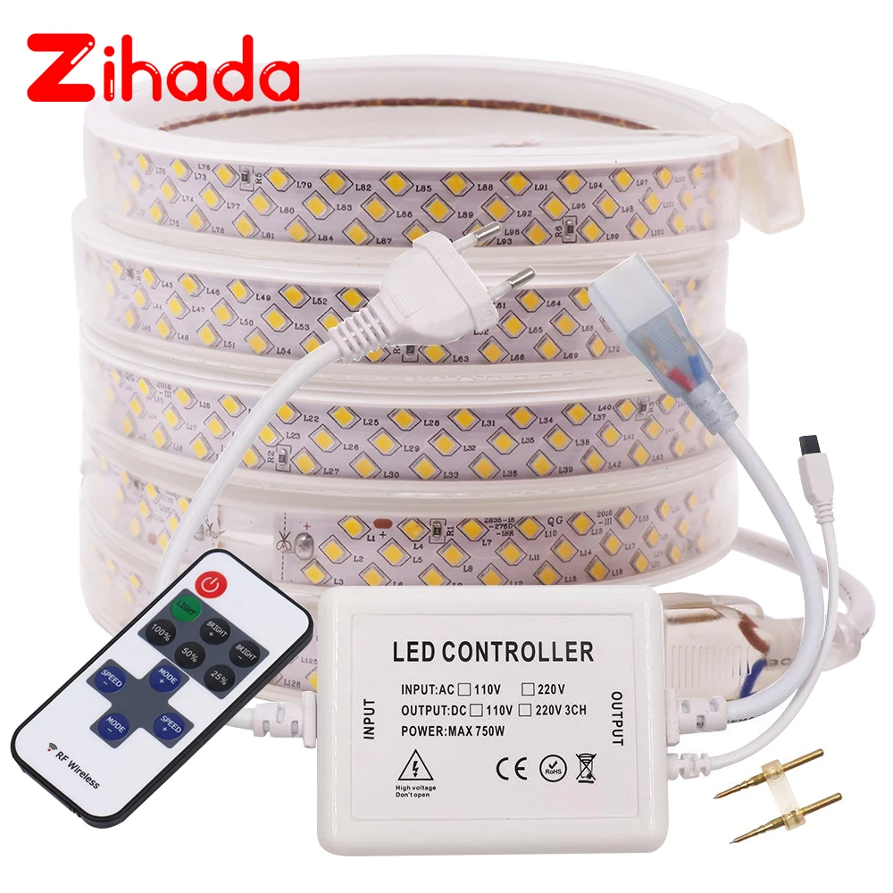 220V LED Strip 2835 High Safety High Brightness 276LEDs/M Flexible LED ...