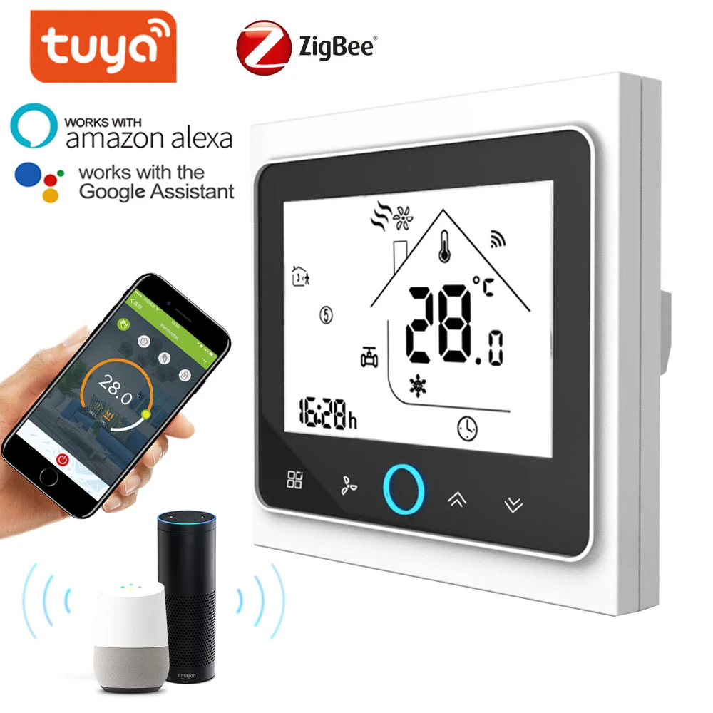 WiFi/zigbee smart thermostat 2p/4p central air conditioning cooling ...
