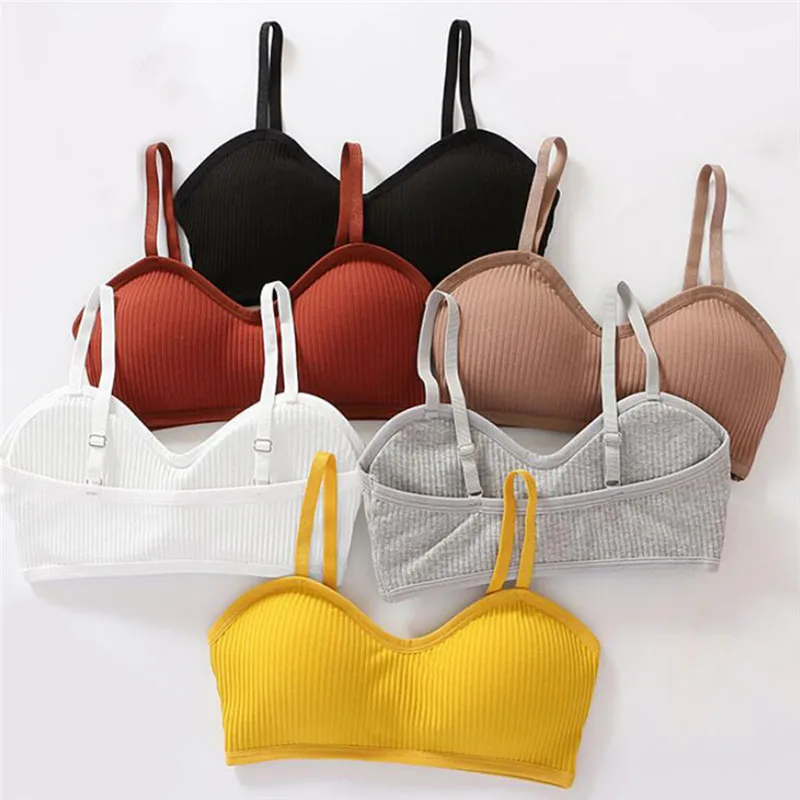 Casual-Women-Underwear-Shear-Seamless-Vest-Bra-Tops-Slim-Solid-Crop-Top ...