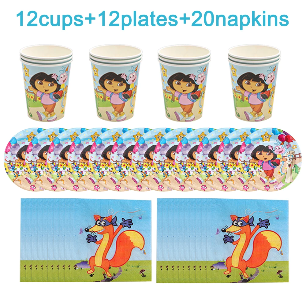 Dora The Explorer Birthday Party Baby Shower Decoration Cup Plate ...