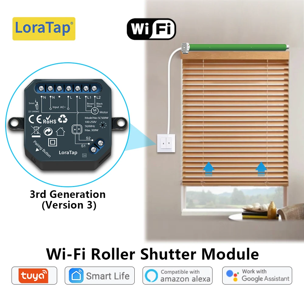 Tuya Smart WiFi Curtain Switch Module for Roller Shutter Window Blinds ...