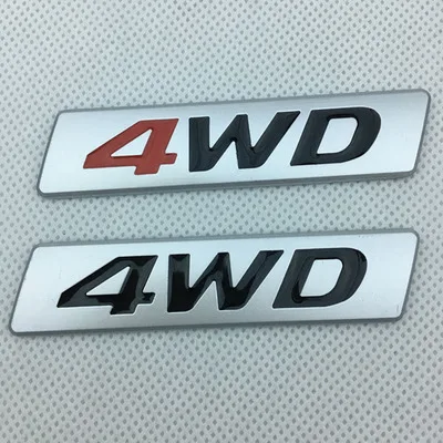 1X 3D Matt Metal Sticker 4WD Emblem 4X4 Badge Decal Car Styling For ...