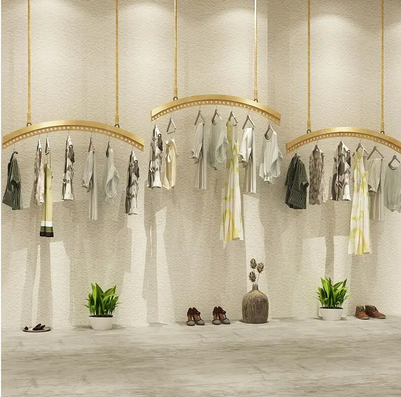 Shop-decoration-shelf-clothing-store-display-rack-ceiling-rack-simple ...