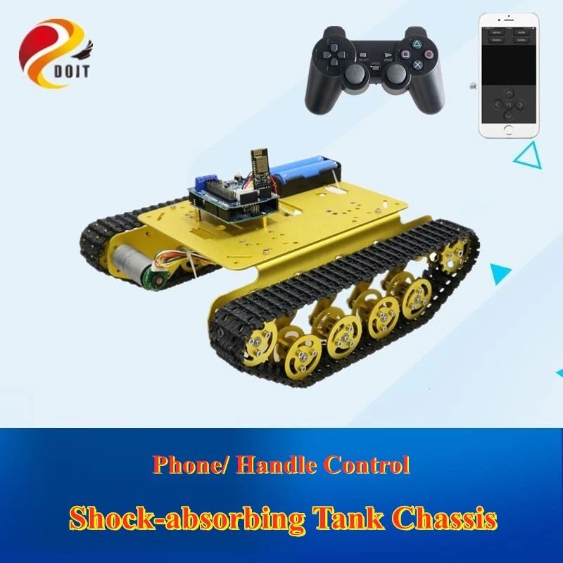 Ts100 Wifi/handle/bluetooth Rc Control Robot Tank Chassis Car Kit For ...
