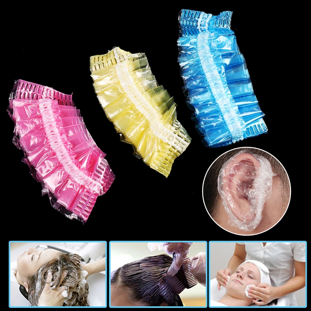 50/100pcs Disposable Waterproof Ear Cover Bath Shower Salon Ear ...