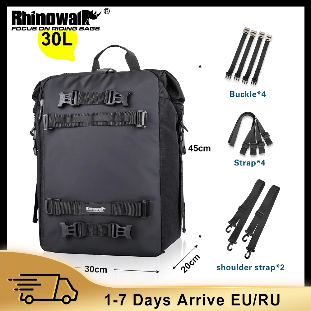 Rhinowalk Motorcycl Tail Bag Carrier Bags Rider Luggage 10L 20L 30L ...