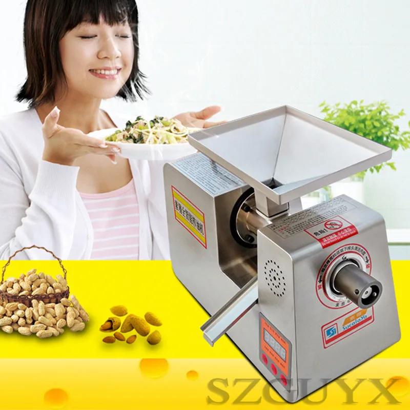304 stainless steel 220V small automatic intelligent oil press sesame ...