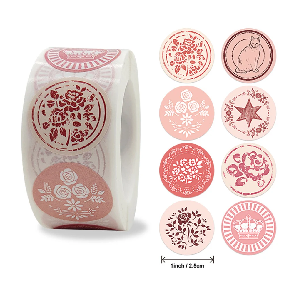 100-500pcs-Envelope-Seal-Labels-with-8-Flower-Patterns-Stickers-Self ...