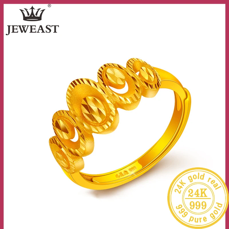 Jewelry | Rings - 24k Pure Gold Ring Real 999 Elegant Heart Trendy ...
