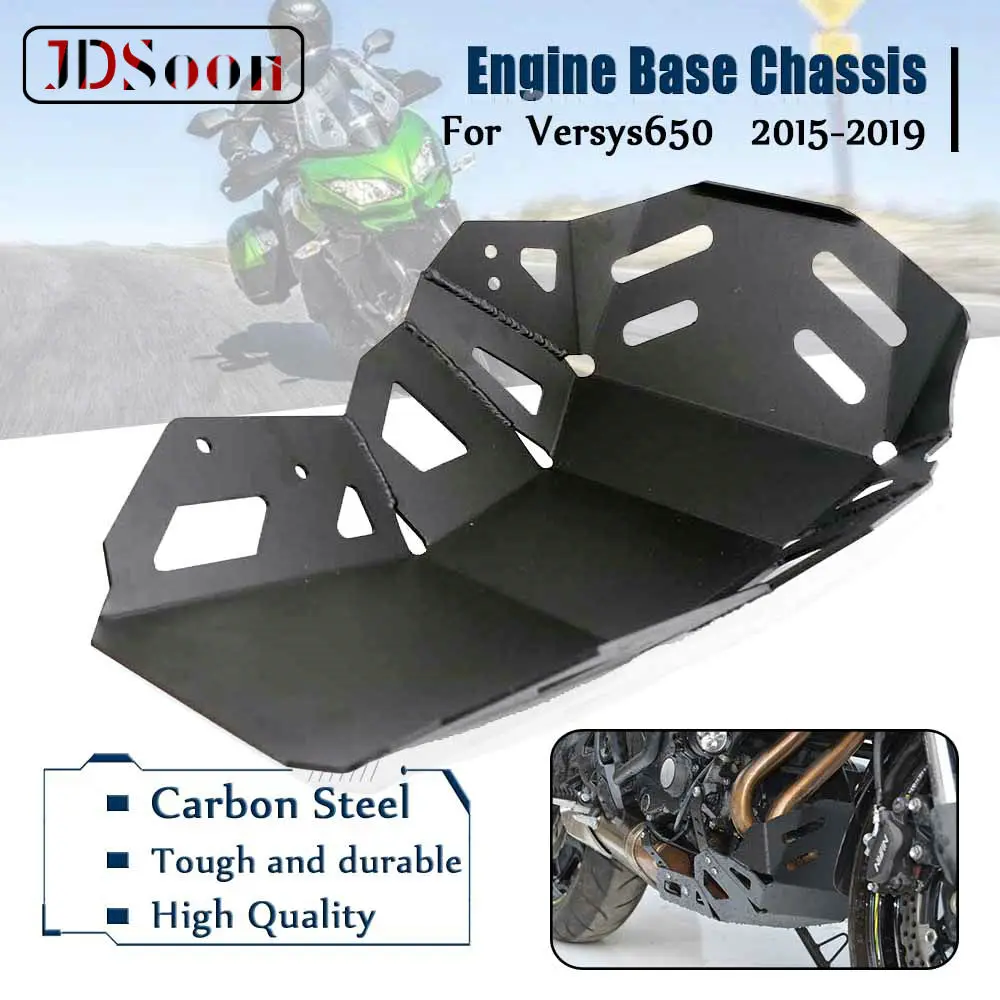 Artudatech Black Skid Plate Engine Bash Guard For Kawasaki Versys 650 ...