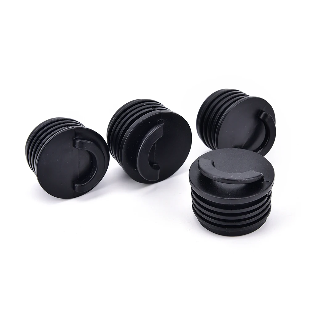 4Pcs-Black-Rubber-Kayak-Marine-Boat-Scupper-Stopper-Drain-Holes-Plugs ...