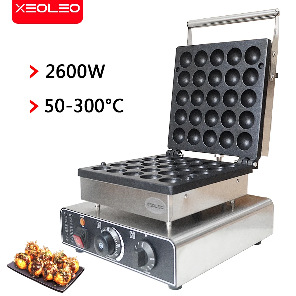 Xeoleo Electric Waffle Maker 850w Round Ball Waffleballs Machine 4cm ...